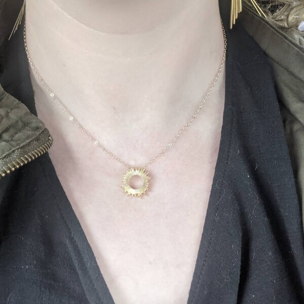 Gold Disc Necklace, Personalized Disc Necklace, Engraved Necklace ...