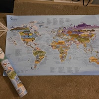 Dive Map - World Map Poster for Divers - Awesome Map Scuba Diving Gift ...