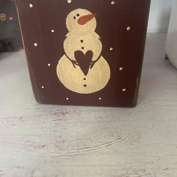 Snowin' Snowmen Hand Painted Primitive Sign-gcc05026 - Etsy