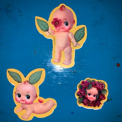 Kewpie Flower Stickers Cute Big Eye Dolly Baby Boopsiedaisy Sticky Poos ...