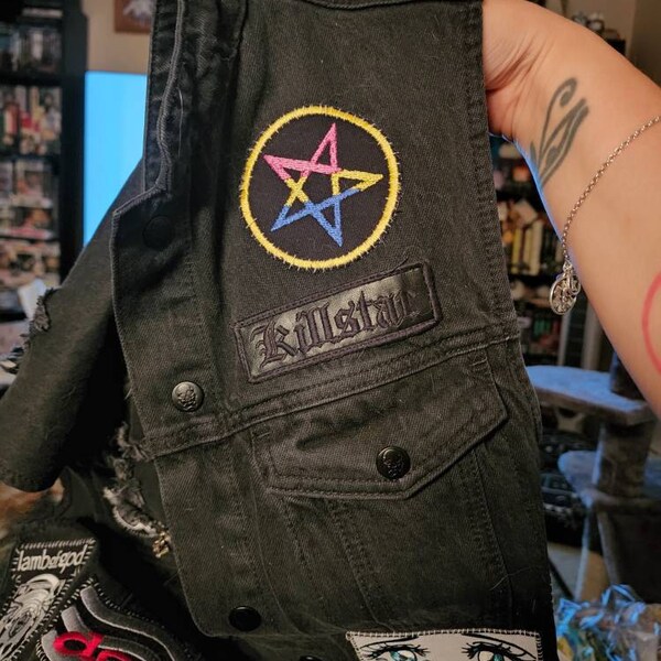 Holo Pentacle Patches - Holographic Pentagram Patch - Space Witch Vibes - Galactic Witchcraft - Etsy