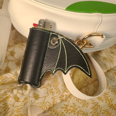 Bat Crazy Vegan Vinyl Faux Leather Black Demon Wing Lighter Case ...