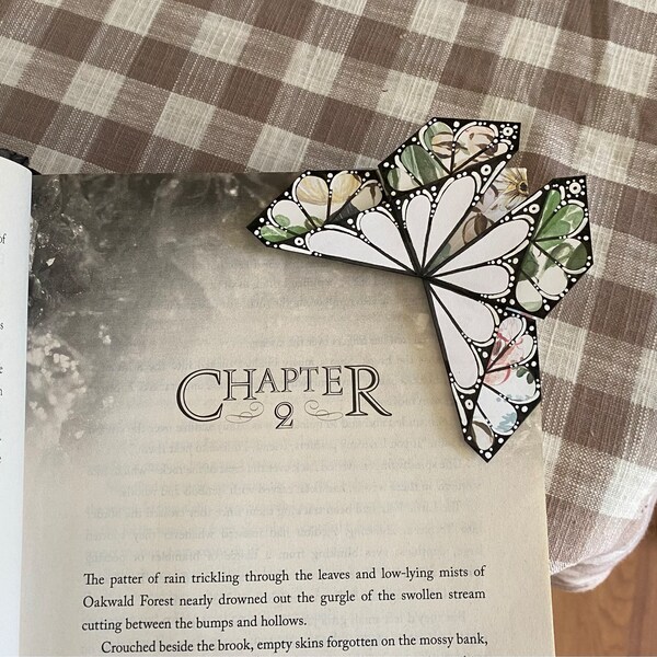Paper Origami Butterfly Corner Bookmark ~ Choose Your Own Design ~ Gift ...