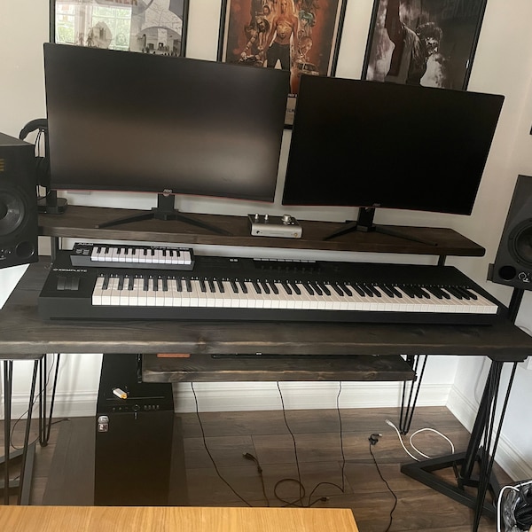Add on - Sliding Keyboard & Mouse Tray | Adjustable Height | Black ...
