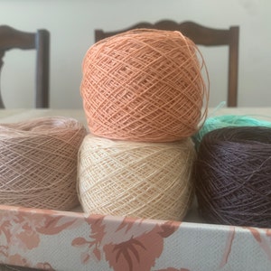 Lithuanian LINEN Lace Weight Yarn, Summer Yarn in 50 G 1.8 Oz Balls ...