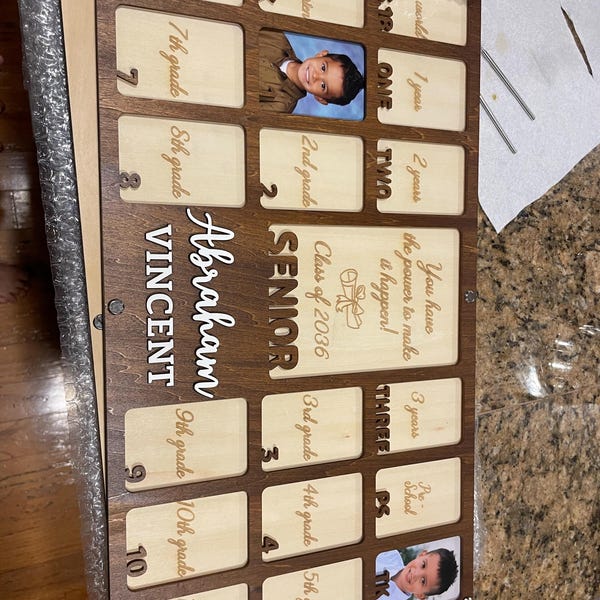 School Years Senior Photo Frame, School Picture Keepsake, 13 Photo ...