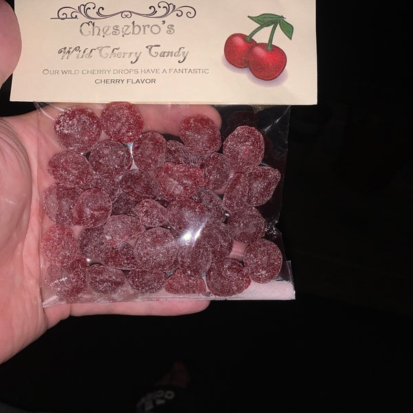 Wild Cherry Hard Candy Drops 4.5 Ounces - Etsy
