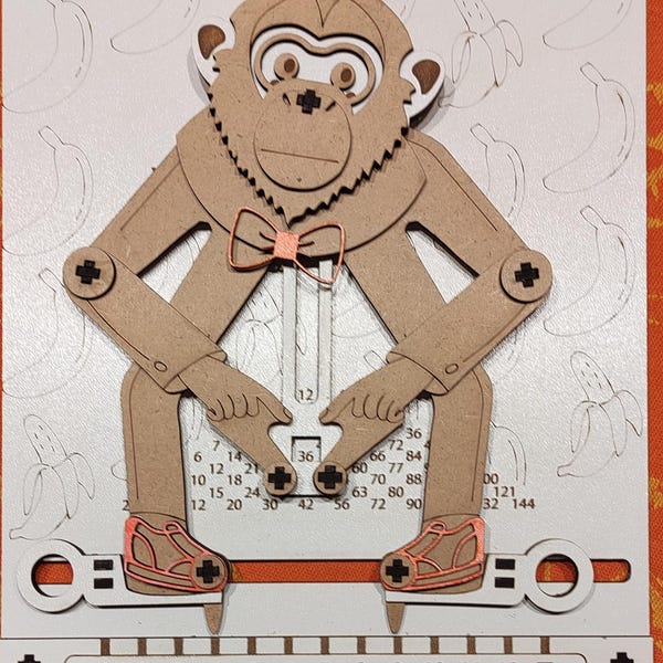 Laser Cut Mechanical Math Monkey: Calculator Plans Addition and ...