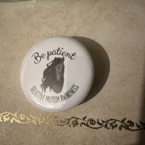 Selective Mutism Pin, Non Verbal Badge, Selective Mute Pin, Speech ...