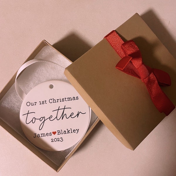 First Christmas Together Ornament, Girlfriend Gift, Boyfriend Gift ...