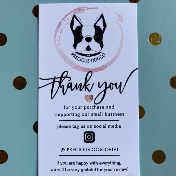 ADD YOUR LOGO - Printable Small Business Insert Card / Simple Shop ...