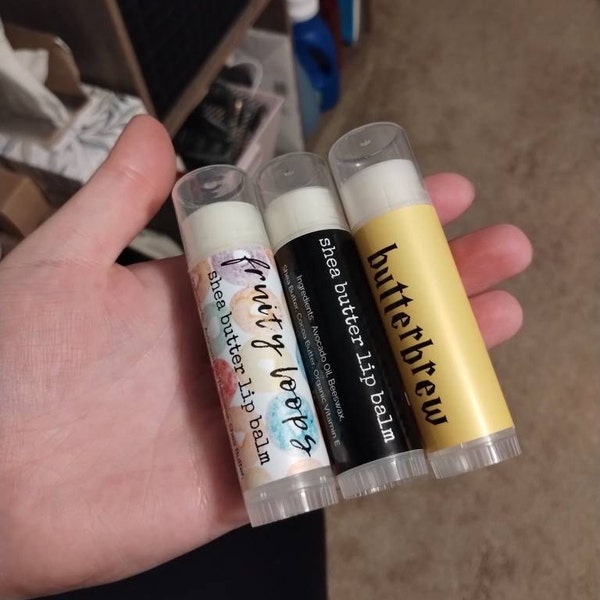 Banana Pudding Shea Butter Lip Balm, All Natural Chapstick, Beeswax Lip ...