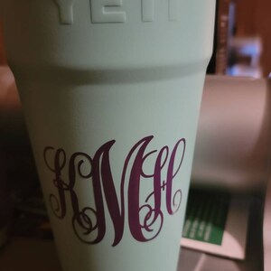 Monogram Decal for Yeti Cup / Personalized Yeti Cup / Yeti - Etsy