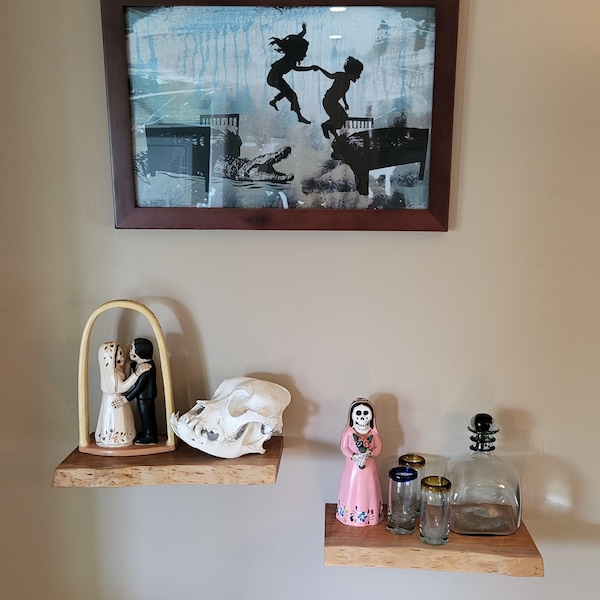 Live Edge Shelf, Live Edge Floating Shelf - Custom Orders - Etsy