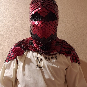 Dragonscale Holster Vest Leather and Scalemail Pocket Vest | Etsy