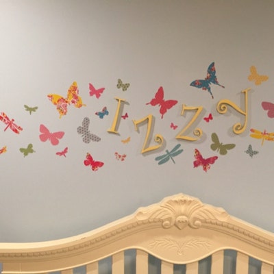Shanghai Butterfly Wall Stickers fabric Decals, Not Vinyl - Etsy UK