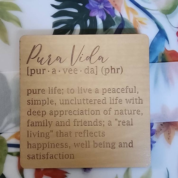 Pura Vida, Definition Sign,pura Vida Sign, Costa Rica Art, Pura Vida ...