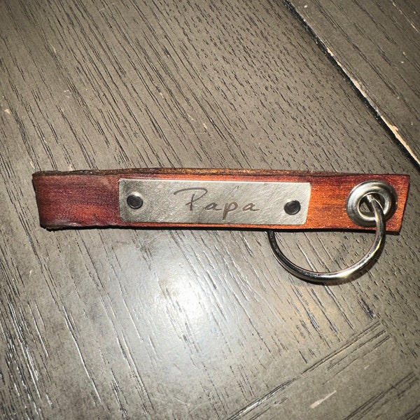 Papa Skinny Leather Key Chains Personalized Leather Key Chain Accessory ...