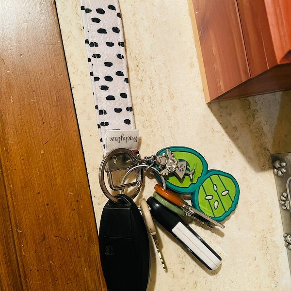 Floral Keychain Wristlets, Neutral Key Fobs, Wristlet for Keys, Key ...