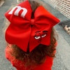M&M Candy Inspired Cheer Bow - Etsy Canada