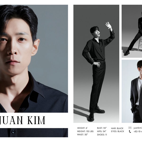 Modeling Comp Card Template, Canva Template, Fashion Model Zed Card ...