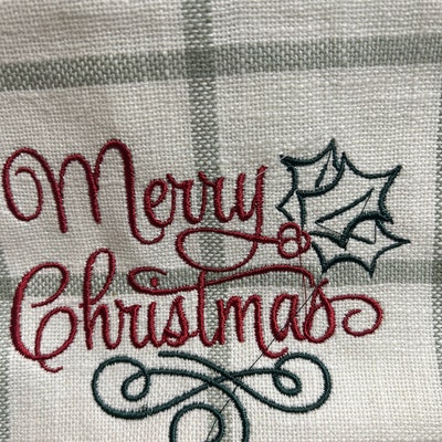 Merry Christmas Embroidery Design 3 6 Sizes 10 Formats Dst Exp Jef Pes ...