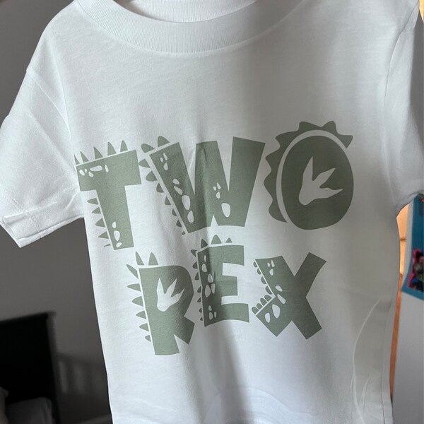 Two Rex Birthday Shirt | 2nd Birthday Shirt | Dinosaur Birthday Boys T ...
