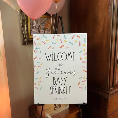 Sprinkle Welcome Sign Template, Confetti Sprinkles Poster Sign, Edit ...