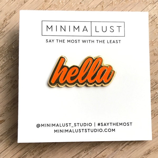 Hella Orange & Gold Enamel Label Pin - SF Giants - San Francisco ...