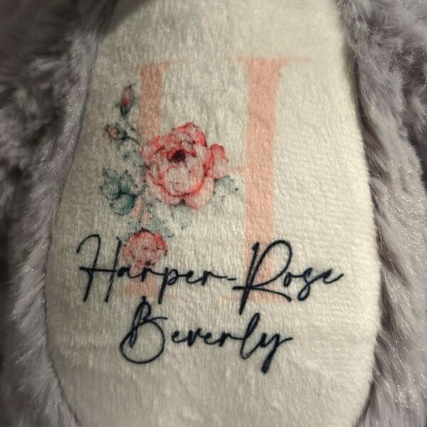 Personalised Bunny Rabbit, New Baby Gift, Personalised Plush Soft Toy ...