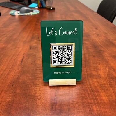 Mini QR Code Social Media Display Sign Social Media QR Code Sign Beauty ...