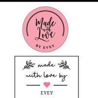 Custom Made With Love Stickers, Handmade With Love, Set of 28 Custom ...