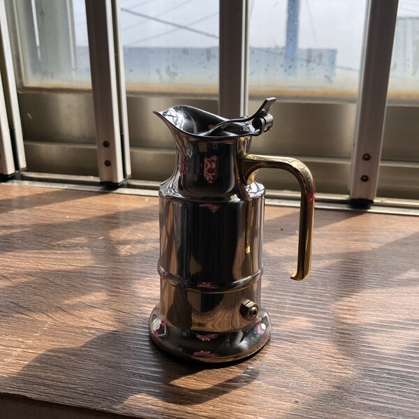 RARE Vintage Espresso Maker, in Black Aluminum With Removable Ceramic ...