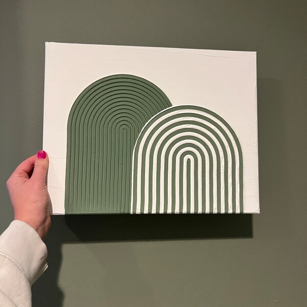 HALF MOON Textured Plaster Wall Art Minimalist Art White Textured Wall ...