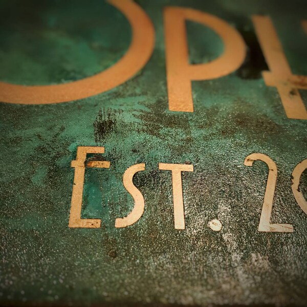 Copper Custom Sign- Personalized With Last Name - Copper Patina Sign ...