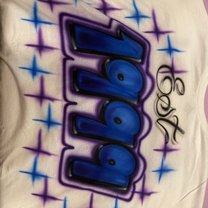 Airbrush Est Year Design - Etsy