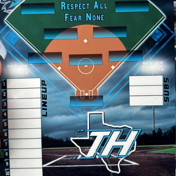 Custom Lineup Cards Baseball or Softball 4 Part Carbonless - Etsy