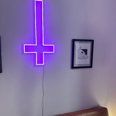 Baphomet Neon Sign, Gothic Dark Led Decor, Black Goat Led Light, Satan ...