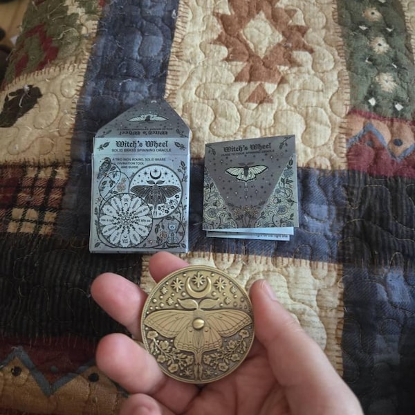 Witch's Wheel Spinning Oracle, a Collectable Coin for Divination and ...