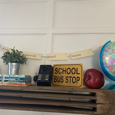 Metal Sign SCHOOL BUS STOP Driver Street Replica Transportation Yellow ...