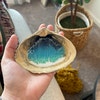 Ocean Resin Shell Ring Dish Trinket Dish Waves Beach Epoxy Handmade ...
