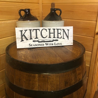Kitchen Sign Rustic Farmhouse . Distinctive Kitchen Wall Decor. - Etsy
