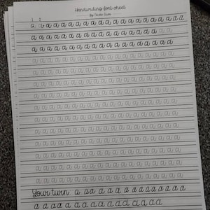 102 Page Cozy Study Hand Writing Practice Workbook Sheet Printable ...