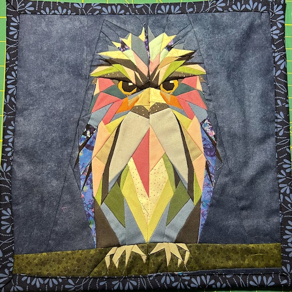 Angry Owl - Tawny Frogmouth, Australian Bird Foundation Paper Piecing ...