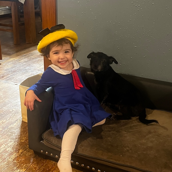 Madeline Blue or Yellow Dress With Collar and Tie (not Included Hat ...