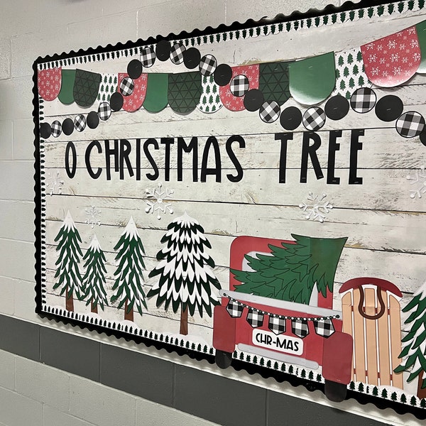 Christmas Tree Truck- Christmas Bulletin Board Kit - Etsy