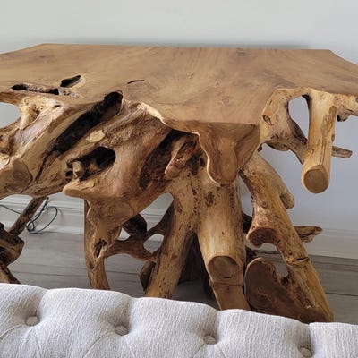 Recycled Teak Console Table - Etsy