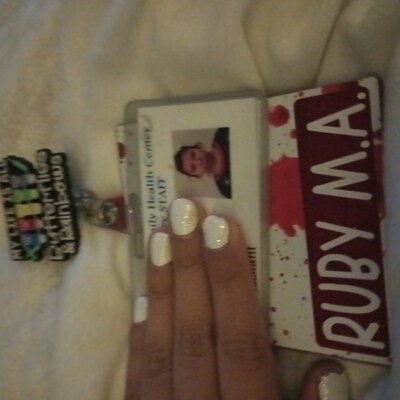 Lab Badge Buddy Blood Splatter Badge Buddy Customizable - Etsy