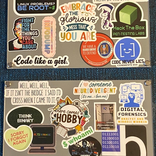 Hacker ASCII Table - Chart Stickers - Etsy UK