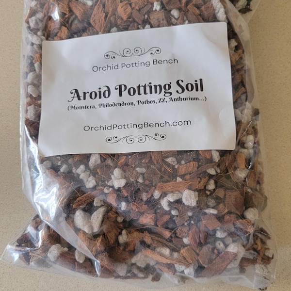 Orchid Repotting Kit With Fine Fir Bark Mix and 4 Clear Round Slotted ...